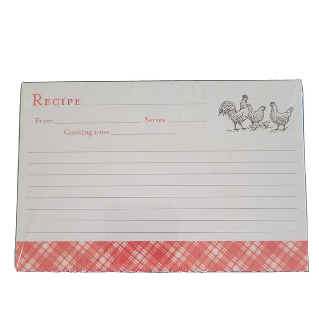 Hallmark Recipe Cards FARMHOUSE CHICKENS Package of 36 for sale online ...