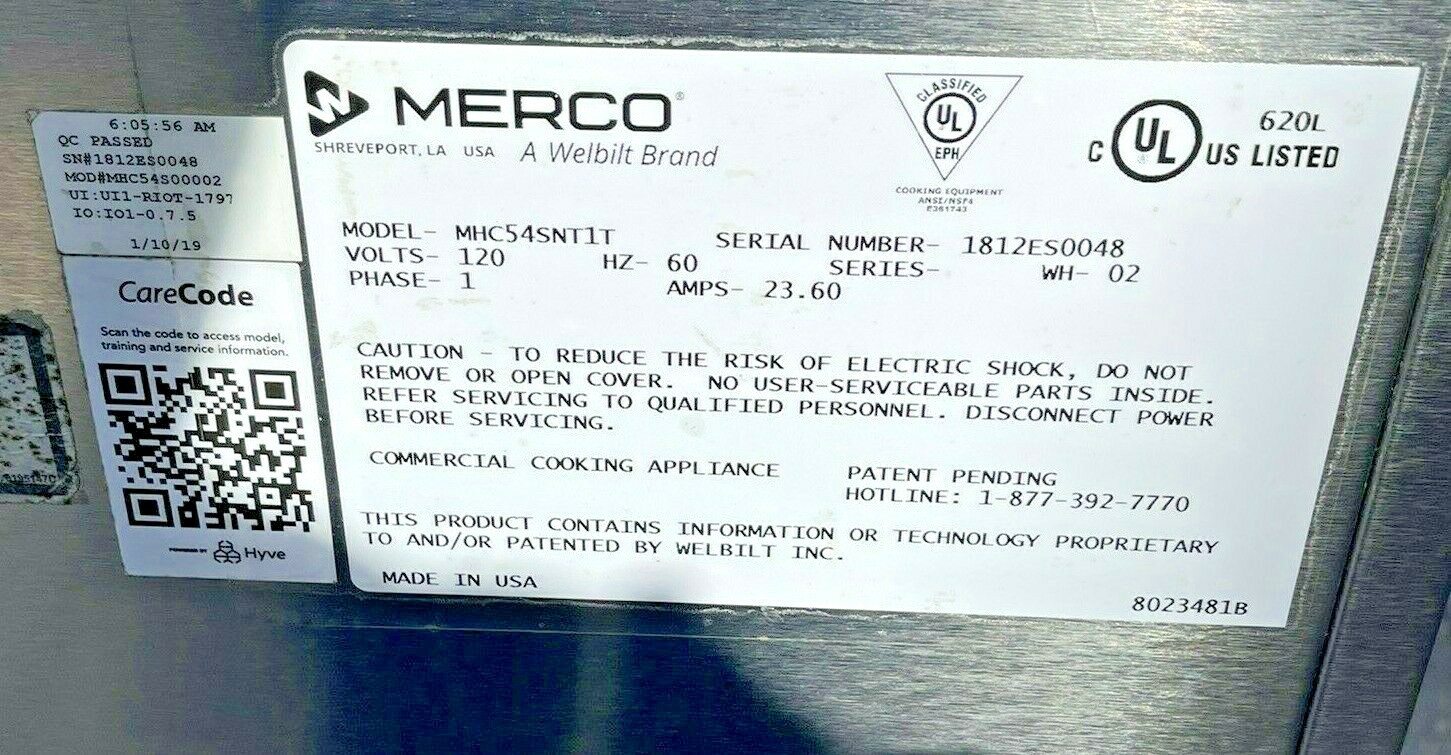 Merco Visual Holding Cabinet Warmer MHC54SNT1T Refurbished 2018 | eBay