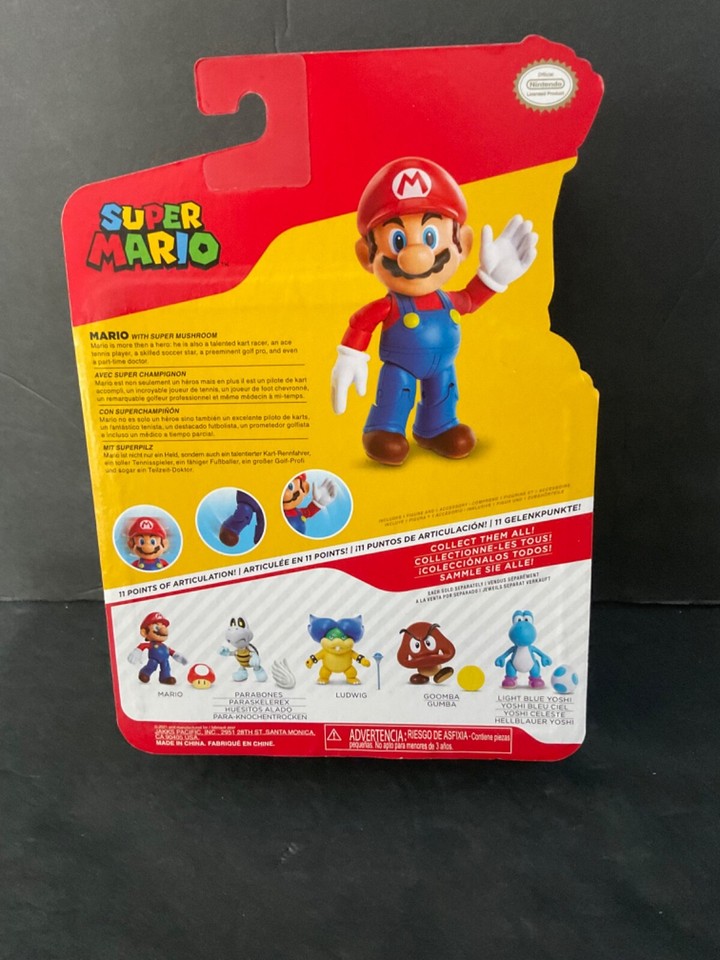 JAKKS TOYS SUPER MARIO MINT ON CARD ACTION FIGURE | eBay