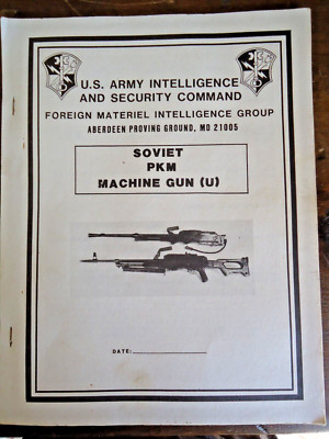 Vintage Cold War Era US Army Intelligence Book Soviet PKM Machine Gun ...