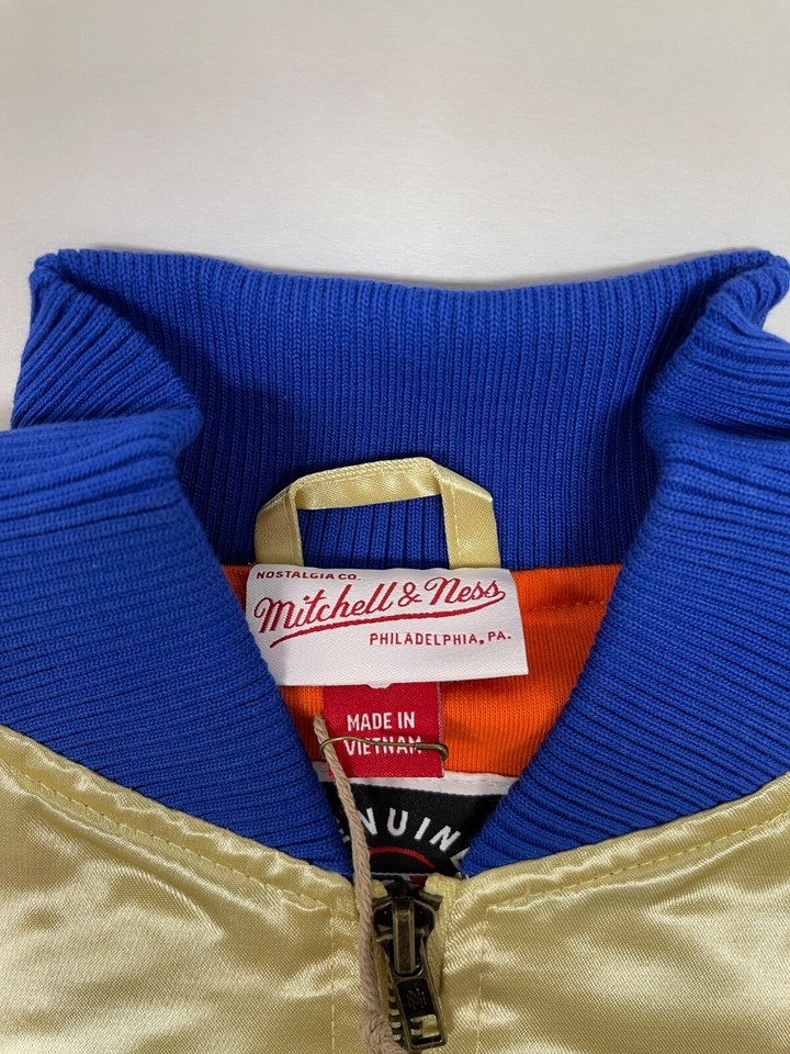 Mitchell & Ness New York Mets Lightweight Gold Satin Full-Zip Jacket ...