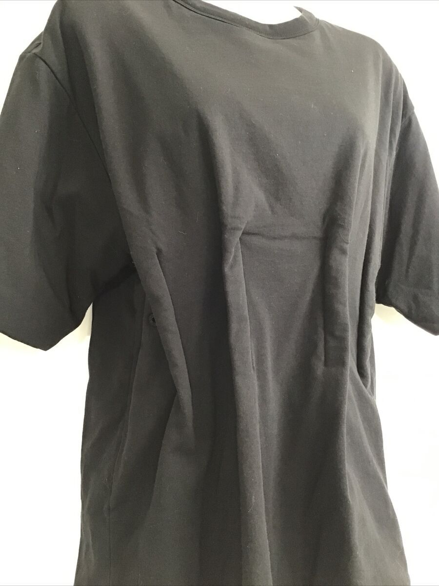dries van noten T-Shirt Black Crew Quilted Pleated Design dries van noten T-Shirt Black Crew Quilted Pleated Design