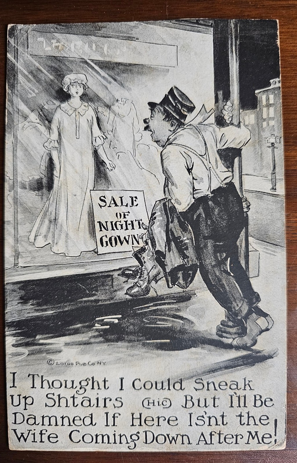 Vintage Cartoon Lotus Pub Co NY Drunk Rare Comic Joke HTF Sneak Alcohol ...