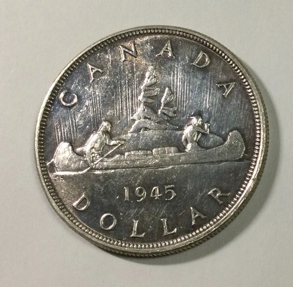 1945 George VI KEY DATE Silver Dollar Sharp Coin light tone | eBay