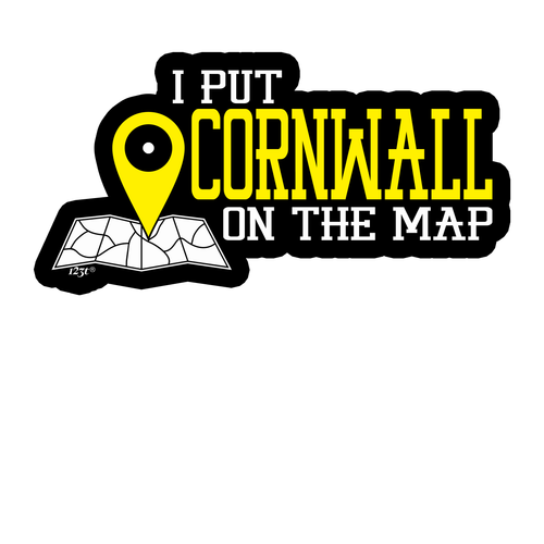 2 x Large Car Stickers - i put on the map cornwall Decal Bumper Laptop ...