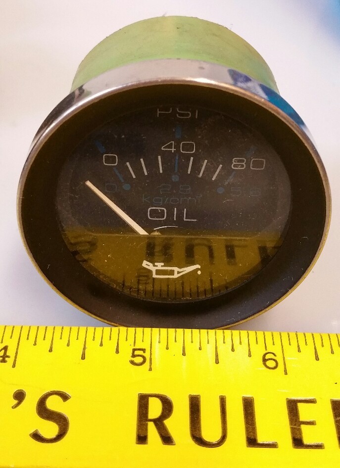 NEW Thomas Faria OIL PRESSURE 0-80PSI GAUGE 4060-5-65 Black Silver 2 ...