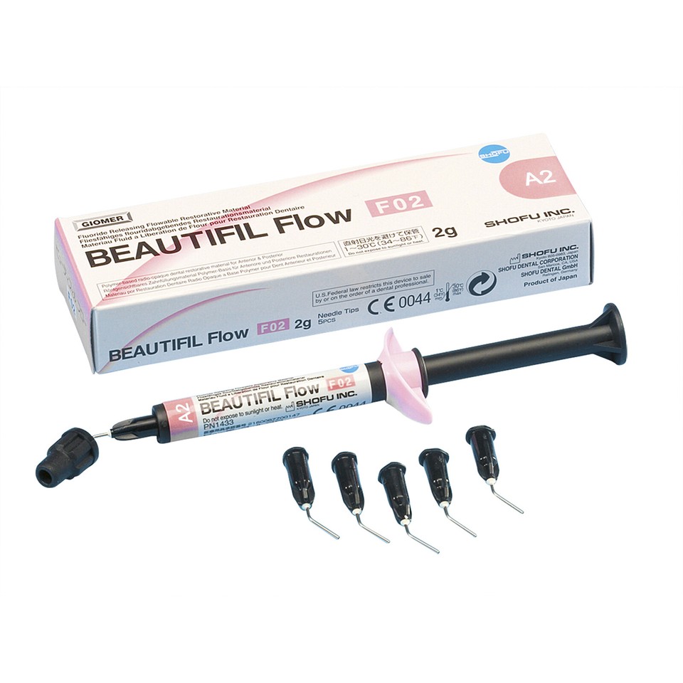 Shofu Beautifil Flow 2gm F02 Dental Fluoride Flowable Composite A2 ...