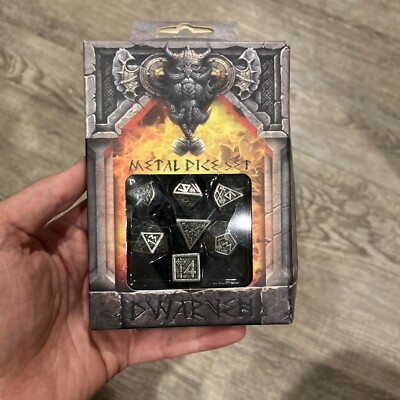 Q-Workshop Dwarven Metal Roleplaying 7 Piece Dice Set NEW IN STOCK | eBay