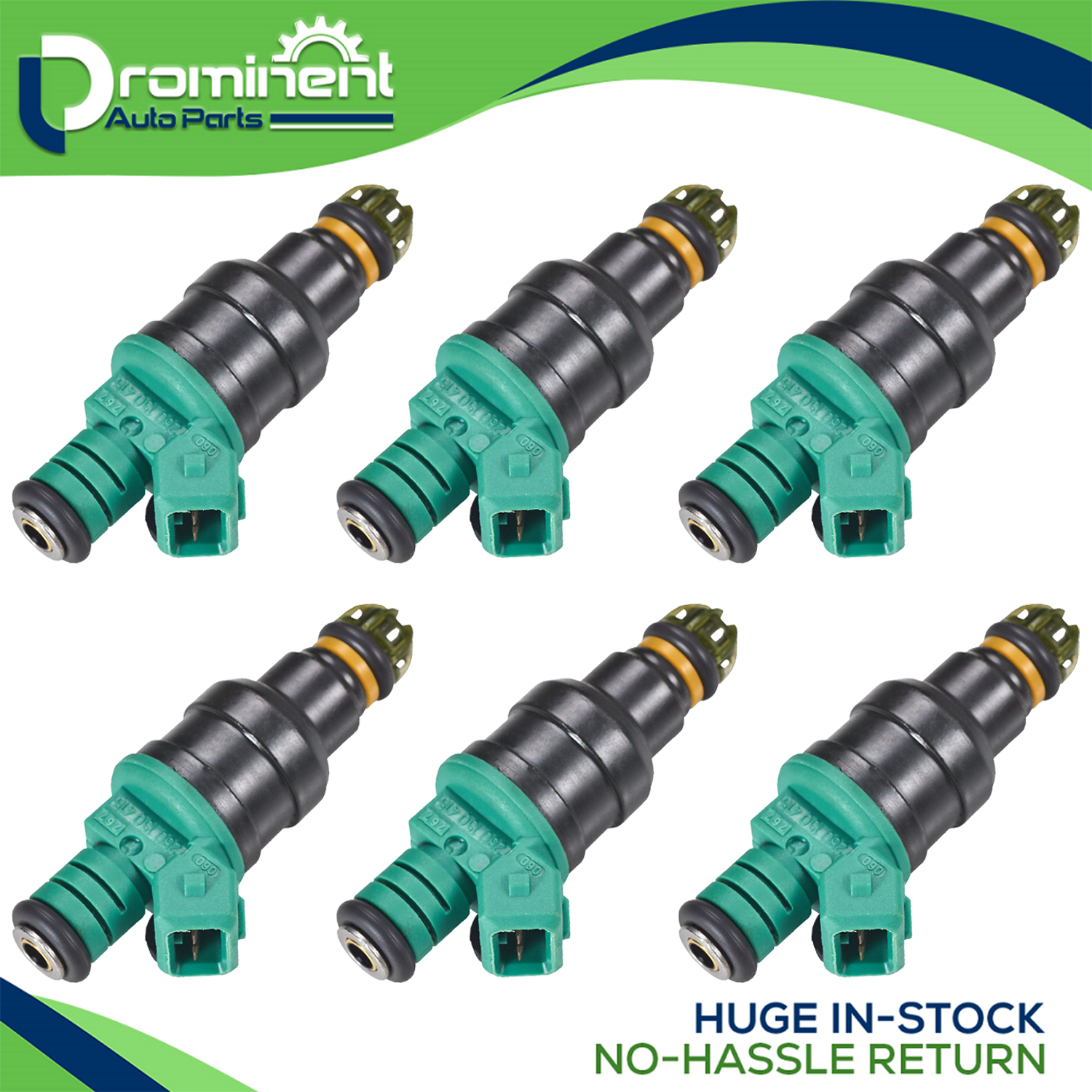 Set of 6 Fuel Injectors 0280150415 For BMW 2.5L 3.0L 323i 325i 525i M3 ...
