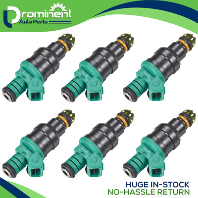 Set of 6 Fuel Injectors 0280150415 For BMW 2.5L 3.0L 323i 325i 525i M3 ...
