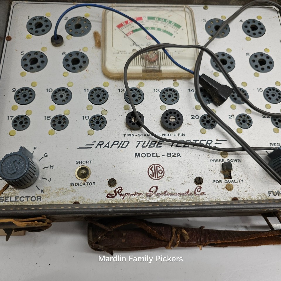Superior Instruments Co. 82A Rapid Tube Tester Vintage Portable w/ Case ...