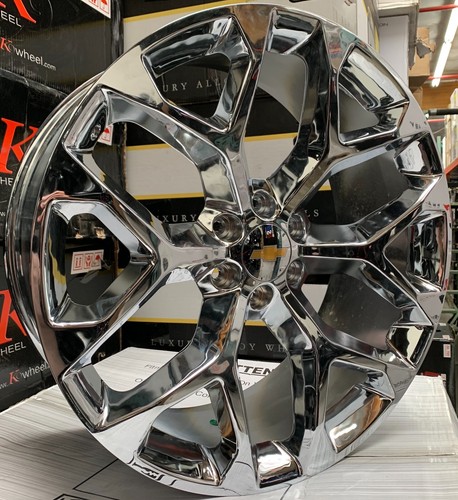 22” SNOWFLAKE CHROME WHEELS GMC Yukon Sierra CHEVY Tahoe Silverado RAM ...