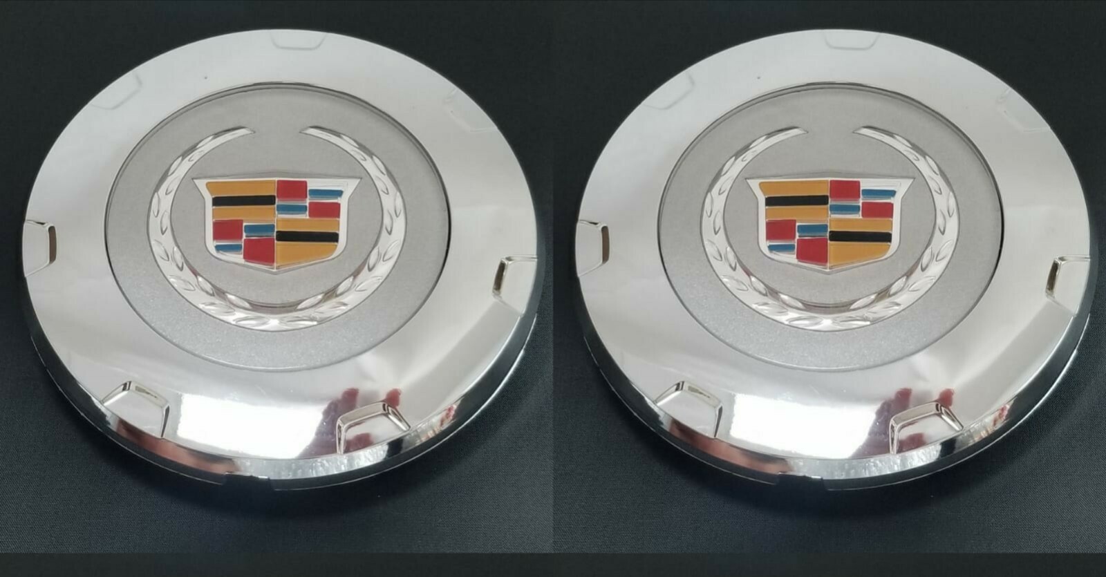 2Pcs Cadillac Escalade 22 Cap 2007 2014 Chrome Color Crest 9597355 New ...