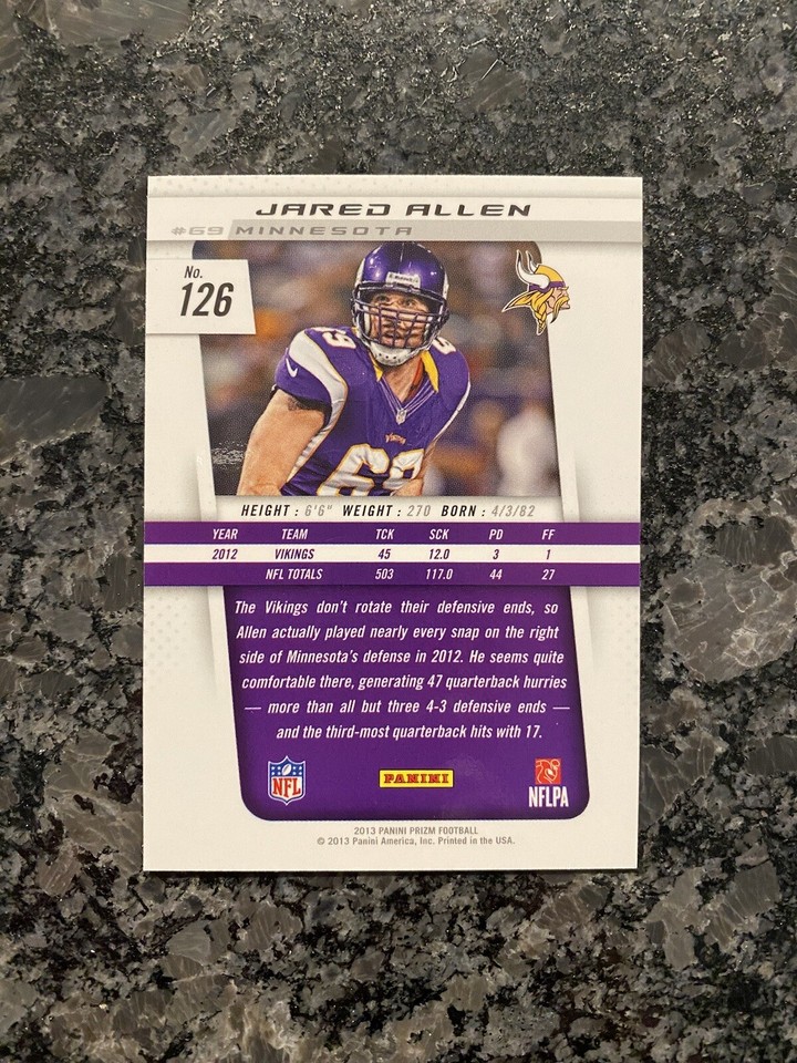 2013 Panini Prizm Jared Allen #126 HOF? | eBay