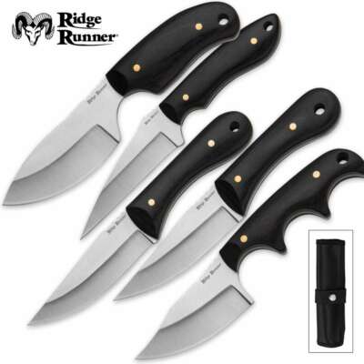 Ridge Runner 5-Piece Black Wooden Knives Set New RR673 | eBay