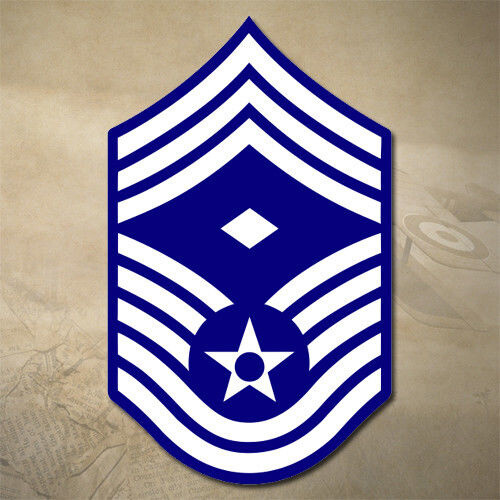 USAF CHIEF MASTER SERGEANT DECAL STICKER | 3" x 4.6" | E9 | CMSGT1 ...