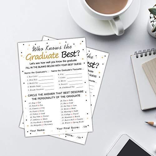 Graduation Party Game Cards - Who Knows The Graduate Best (36-Pack ...