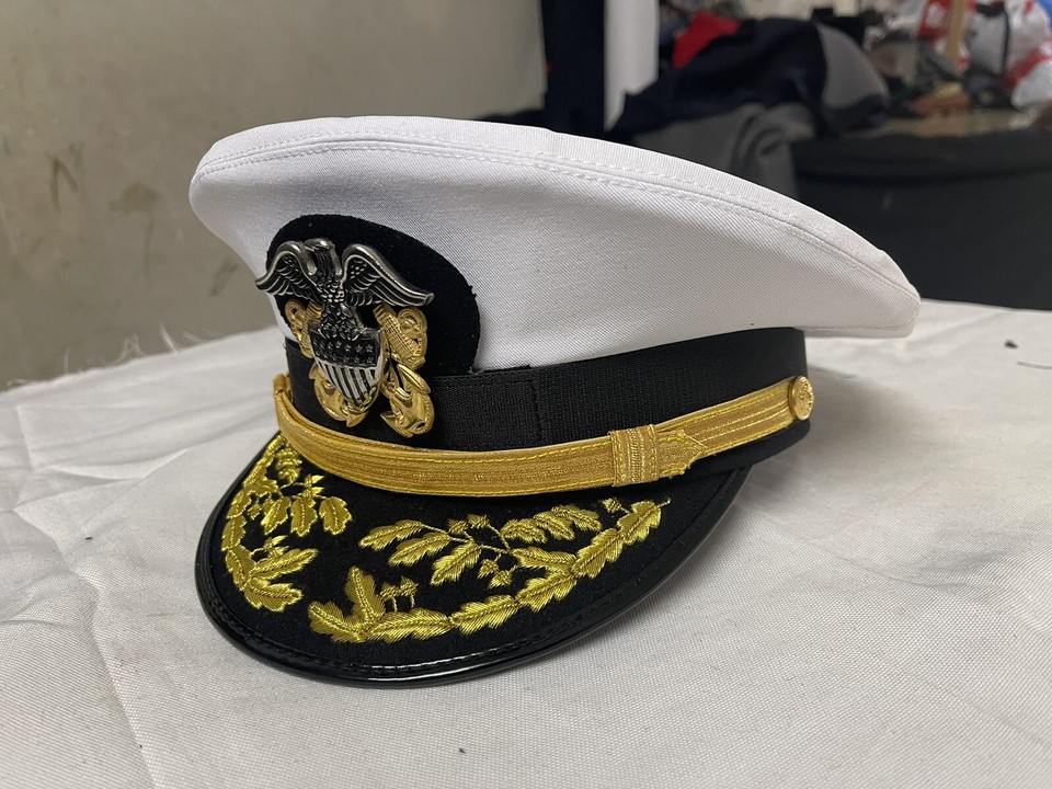 New WWll US Navy Officer Hat , US Navy Admiral Cap Repro 7 1/4 | eBay