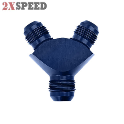 Aluminum Y Block Flare Fitting 10ANx 8ANx8AN Male Threaded Hose ...