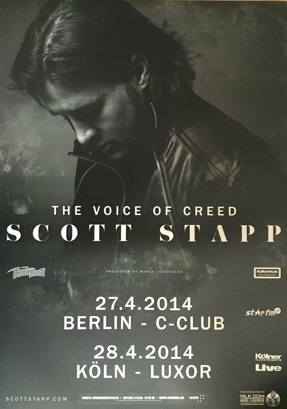 SCOTT STAPP 2014 TOUR - orig. Concert Poster - Konzert Plakat - DIN A1 ...