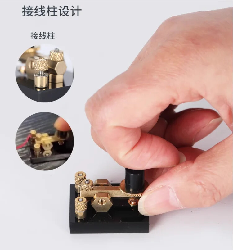 Mini Manual Brass CW Morse Code Keyer for HF RADIO Shortwave ...