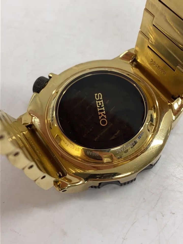 Seiko Land Master 6R15-01G0 Date St.Steel Black Gold 23j Automatic Mens ...