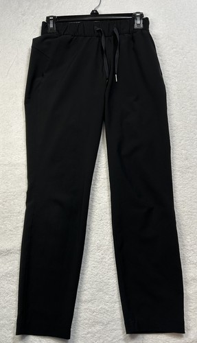 Lululemon Womens Size 2 Black On the Fly Drawstring Athletic Ankle ...
