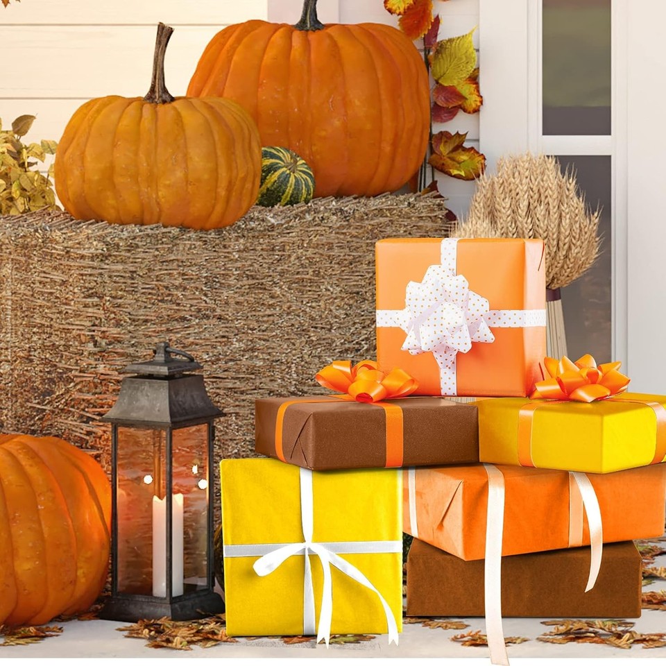 CHRORINE 60 Sheets Tissue Paper Autumn Wrapping Pape Bulk Assorted ...