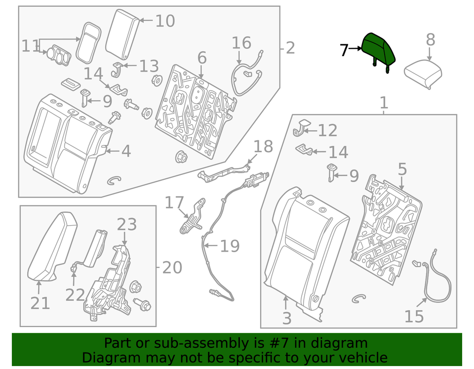 Genuine Nissan 2021-2025 Nissan Rogue - Headrest Outer 86430-6RA0B | eBay