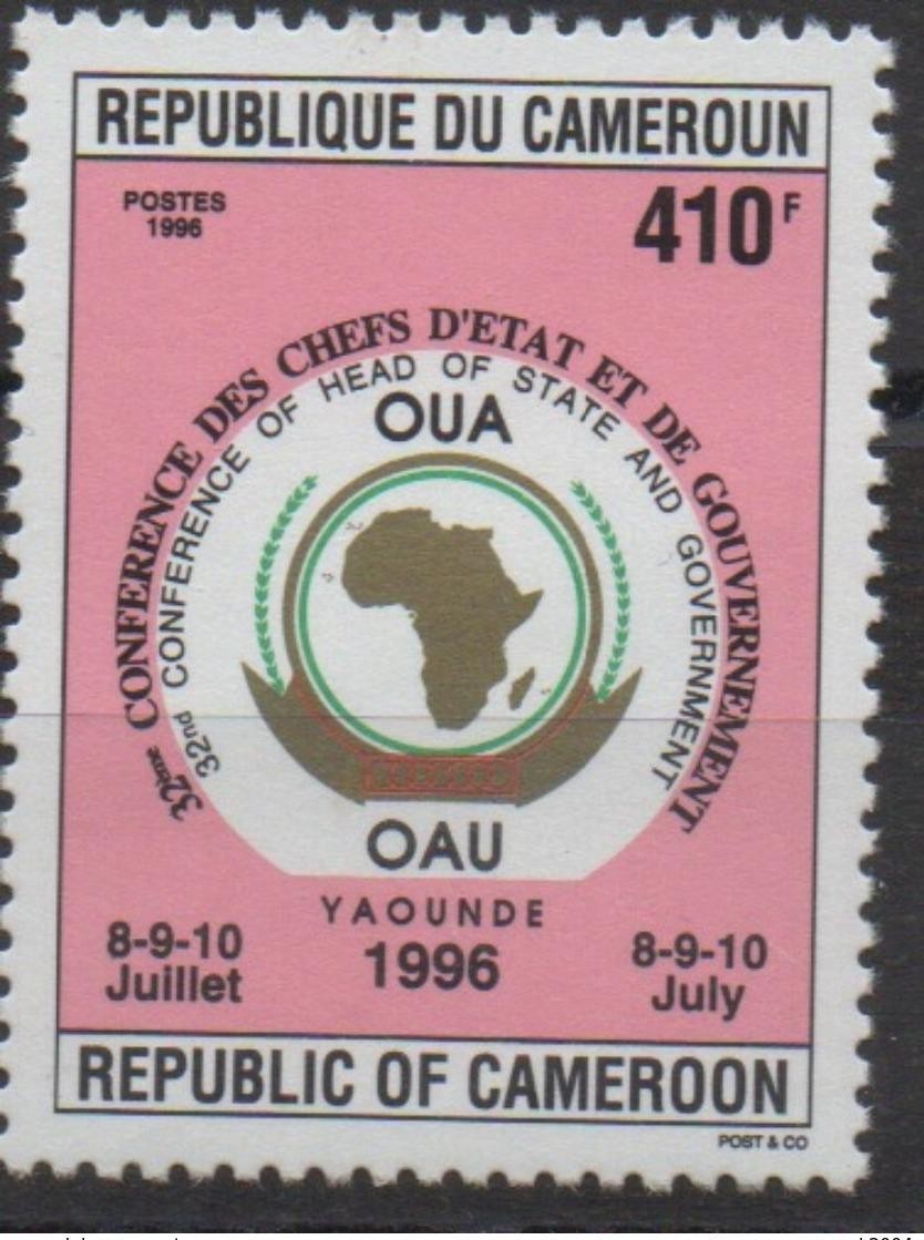 Cameroun 1996 410F Mi. 1224 OUA Map Carte Conférence Chefs d'Etat 8-9 ...