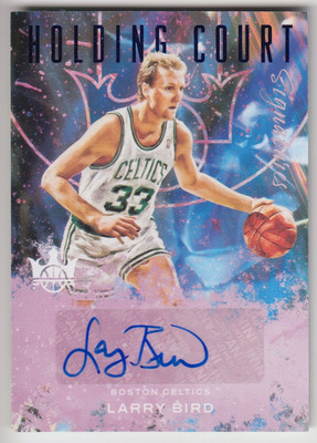 2021-22 Panini Court Kings Larry Bird Holding Court Signatures Sapphire ...