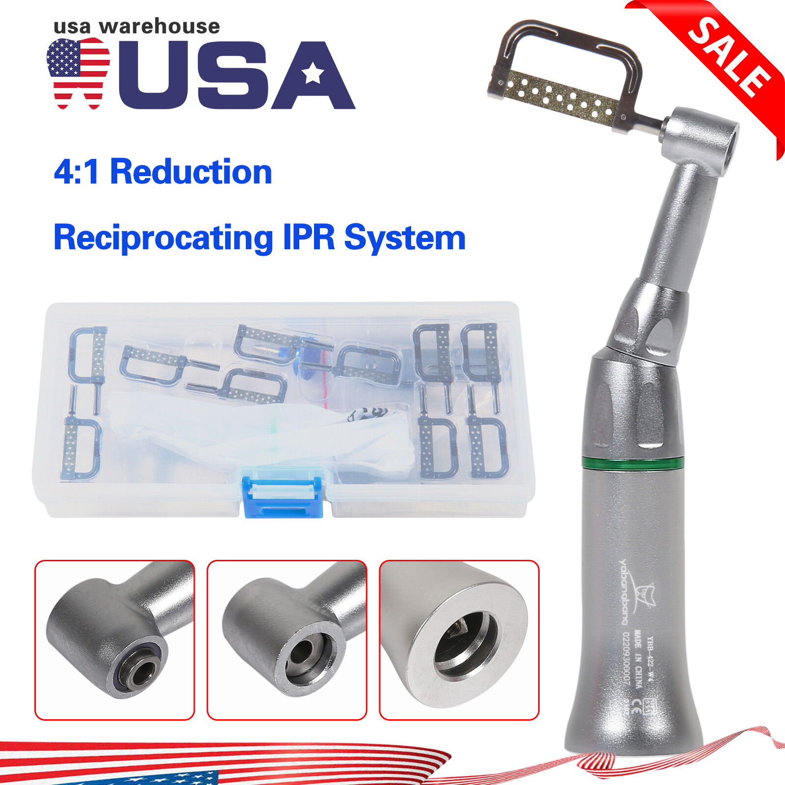 Dental 4:1 Reciprocating IPR / 20:1 Implant Reduction Contra Angle ...