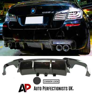 BMW 5 Series M5 F10 F11 M Sport Carbon Fibre Rear Valance Diffuser Quad ...