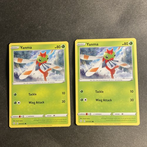 (2) Lot Yanma 2021 Pokémon Shining Fates Set 001 /072 | eBay