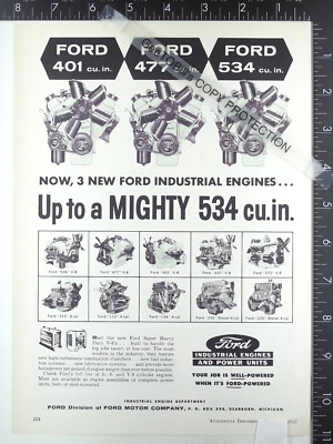 1958 AD - Ford Industrial Engines Motor 401 477 534 332 272 330 220 ...
