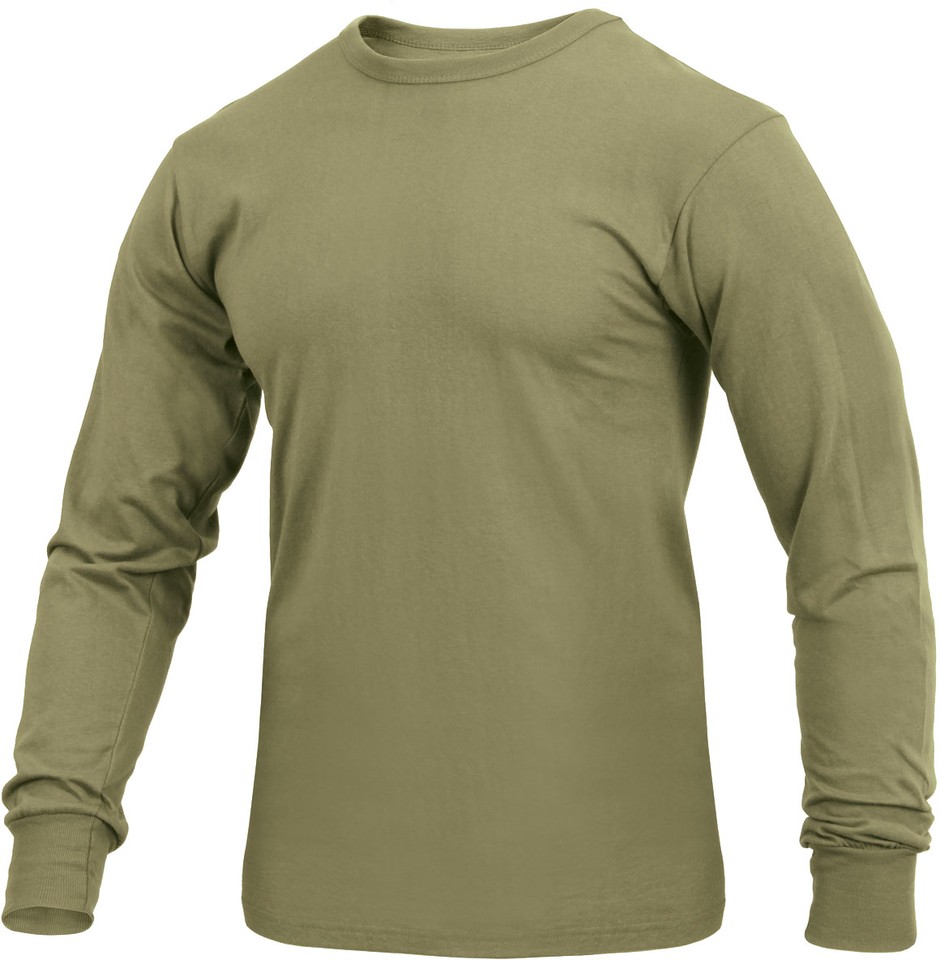 Camo Long Sleeve T-Shirt Tactical Military Crew Tee Undershirt Army ...