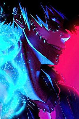 My Hero Academia Dabi Red Neon Poster 24x36 inches | eBay