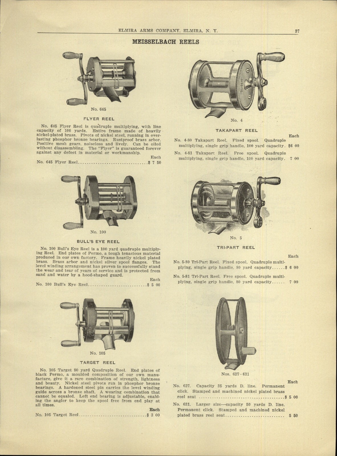 1930 PAPER AD Vintage Meisselbach Martin Automatic Fly Fishing Reel ...