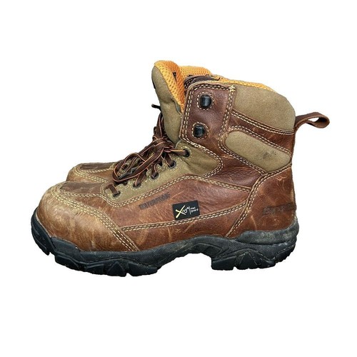 Hytest Work Boots Mens 7.5 Steel Toe Safety Footwear Waterproof Brown ...