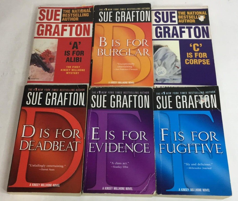 Lot of 24 Sue Grafton Complete Alphabet Series Kinsey Millhone Mystery ...
