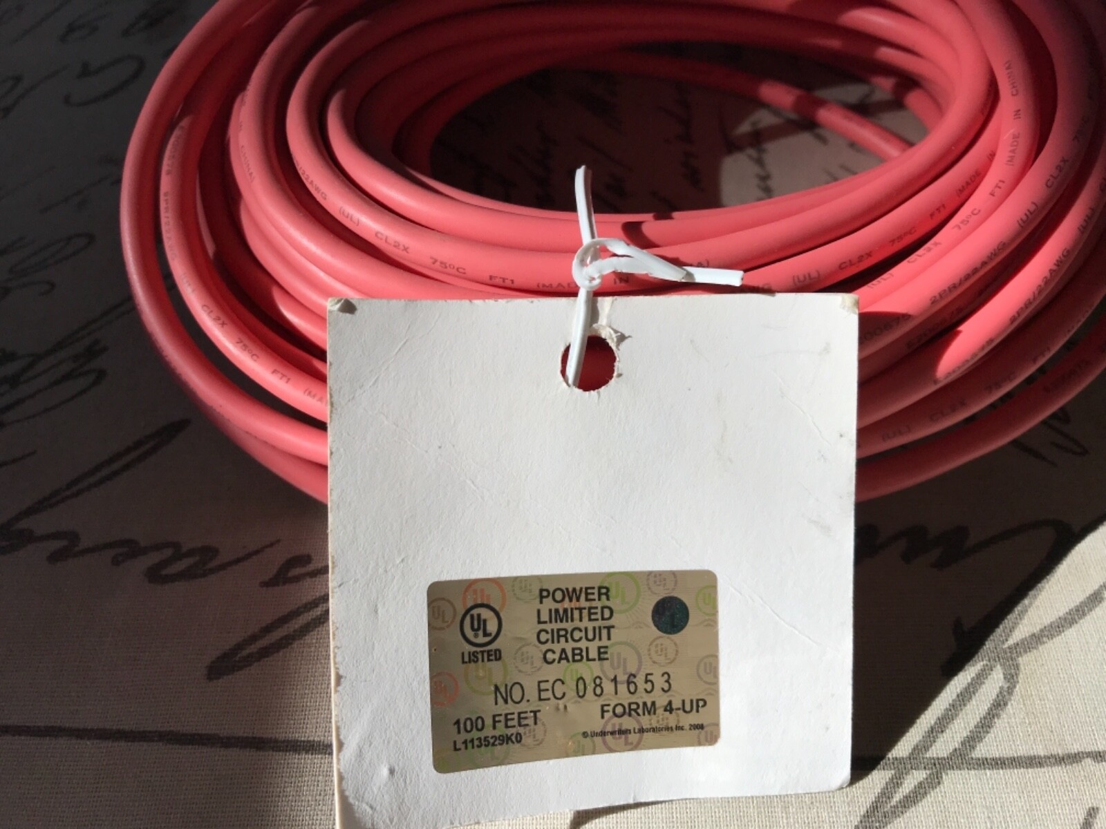 75' Linear M&S Intercom Door Station Power Limited Circuit Cable 22/2 ...