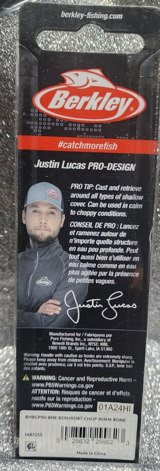 New Berkley Choppo 90 Bone Topwater plopper fishing lure plug | eBay