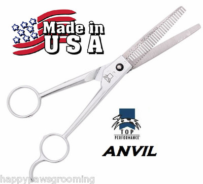*USA MADE TP/ANVIL PET Dog Cat PRO GROOMING 7" THINNING BLENDING SHEARS ...
