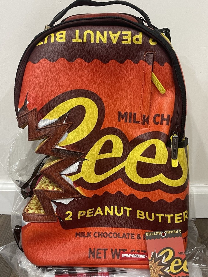 Sprayground Limited Edition Reese's Peanut Butter Cup Shark Bite Backpack | eBay