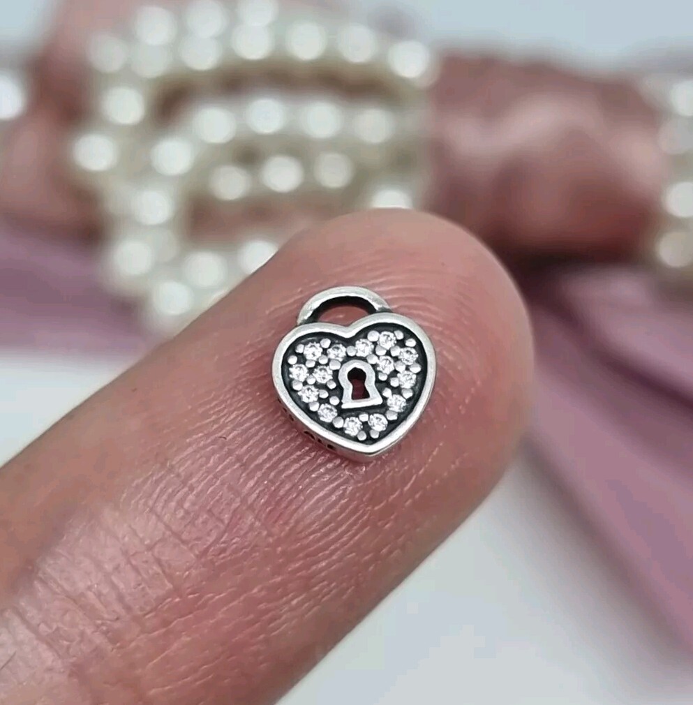 Genuine Pandora Love Lock Petite Floating Locket Char… - Gem