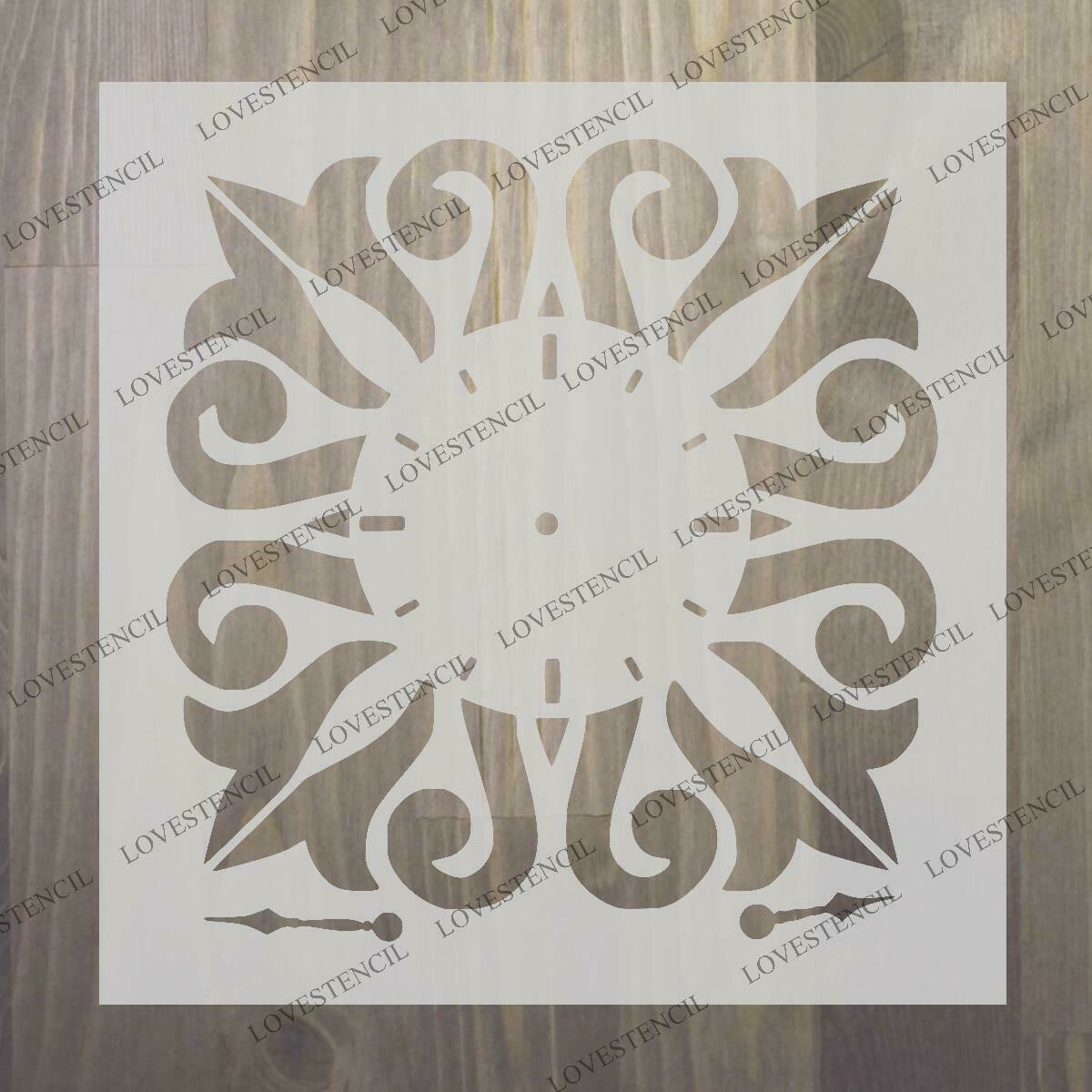 clock face/Clock stencils craft,fabric,glass,furniture,wall art | eBay