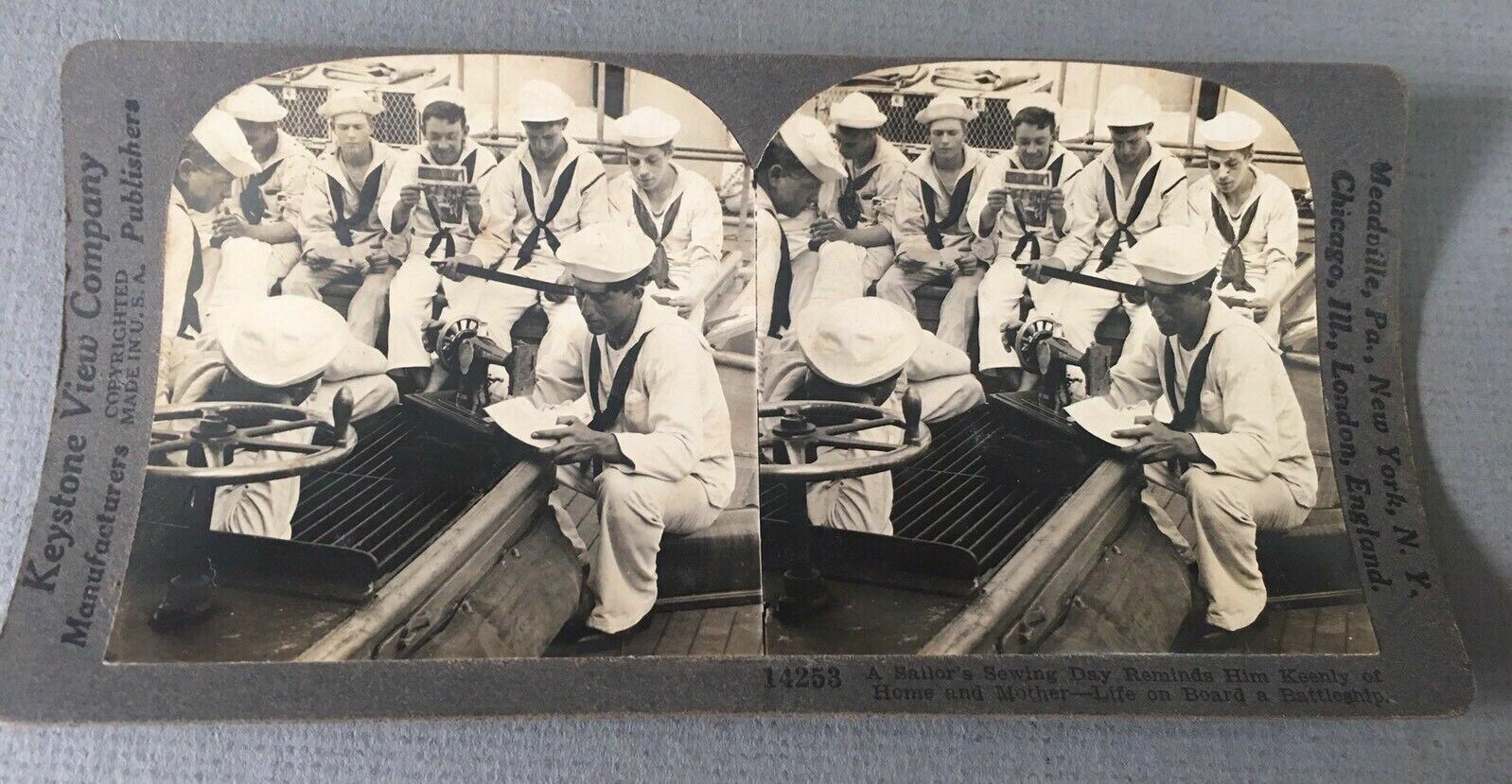 World War One Photograph WW1 Keystone Stereoscope Card Disc On Back ...