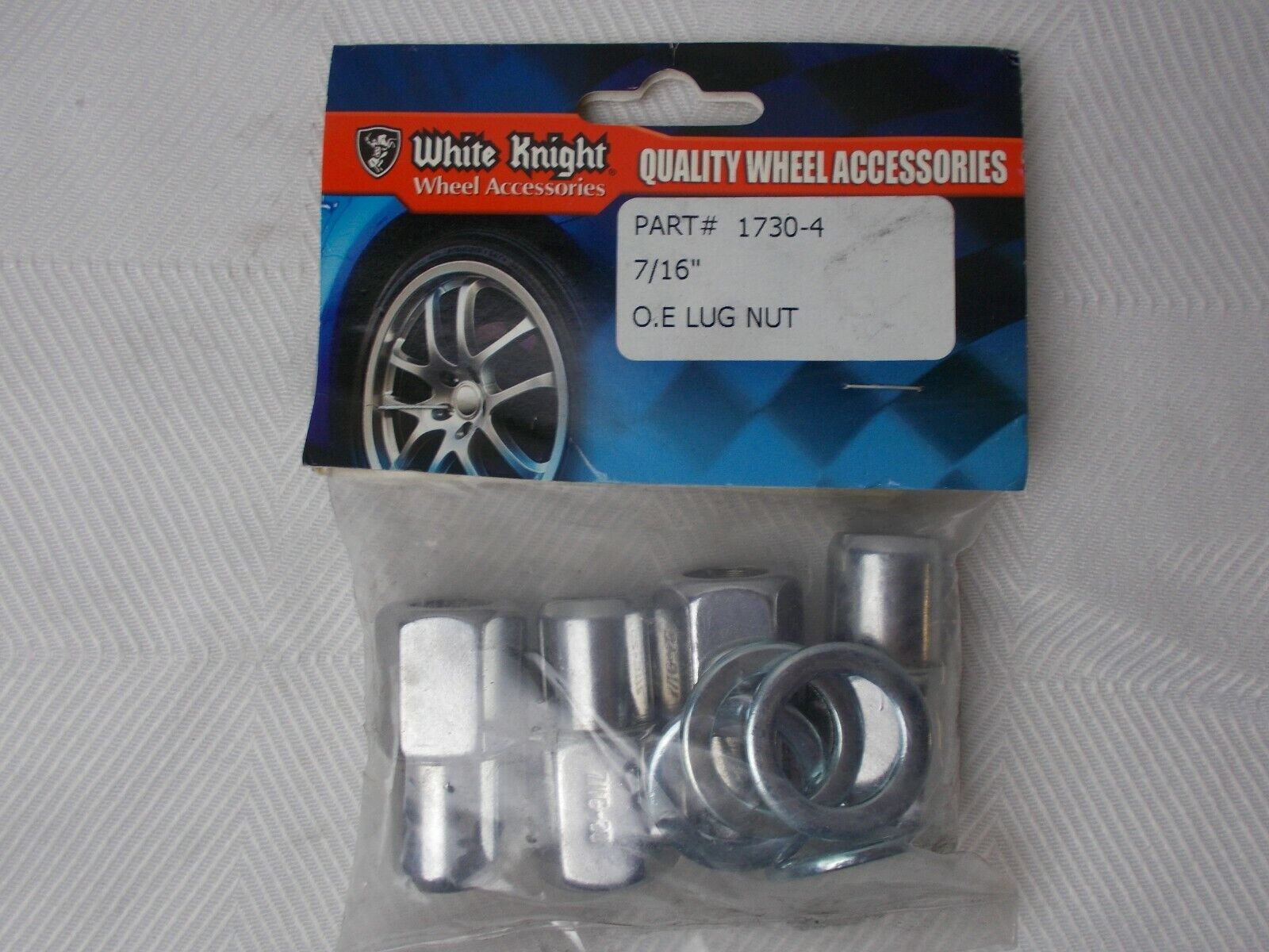 Standard Mag Open End Lug Nut 7/16" White Knight Wheel Pack of 4 Nuts ...