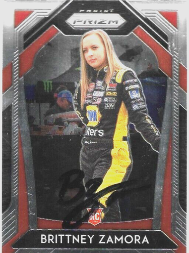Brittney Zamora autographed NASCAR card 2020 Panini Prizm Rookie #59 (5 ...