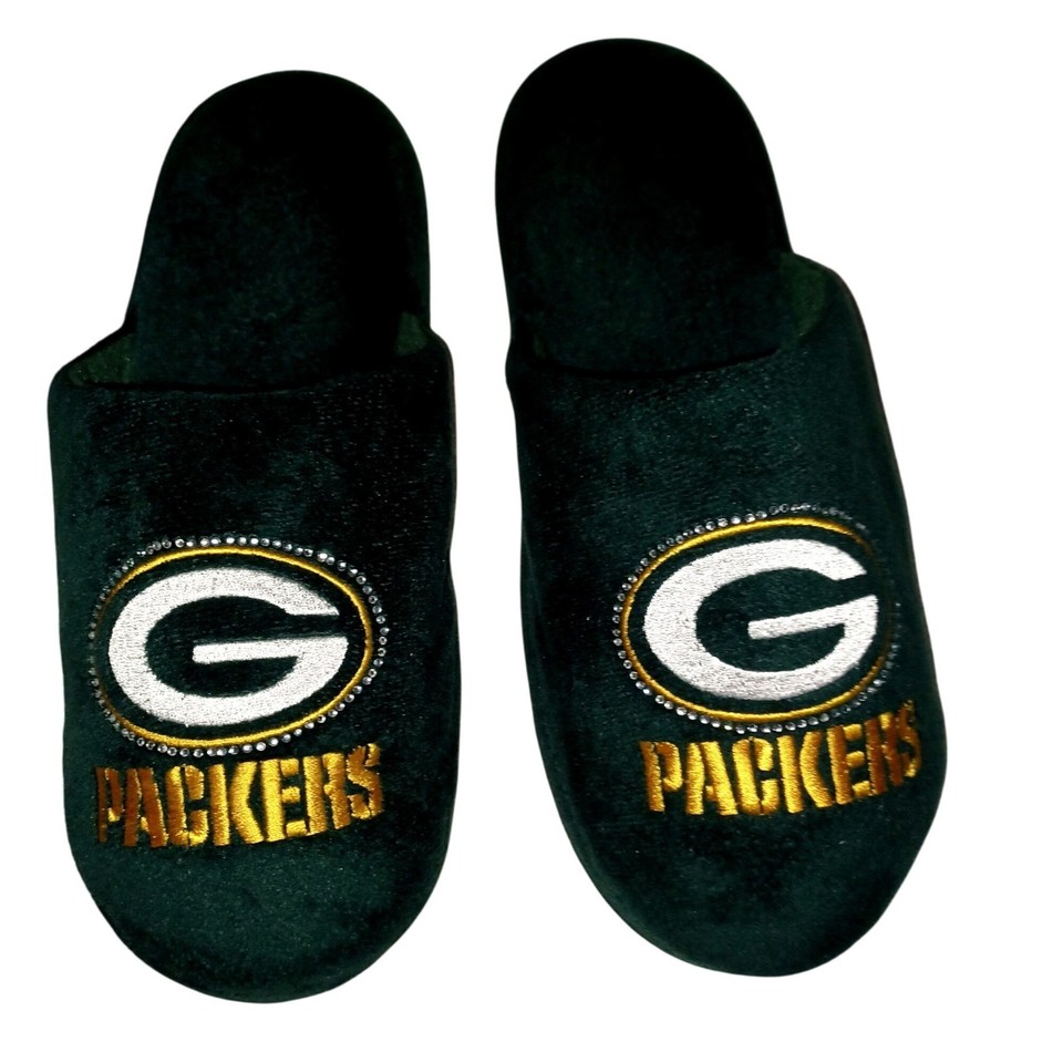Green Bay Packers Slide Slippers Size XL Women's Comfy Holiday Gameday ...